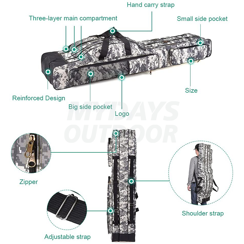 Wholesale Fishing Rod Cloth Bags MDSFR-6 - Mydays Outdoor